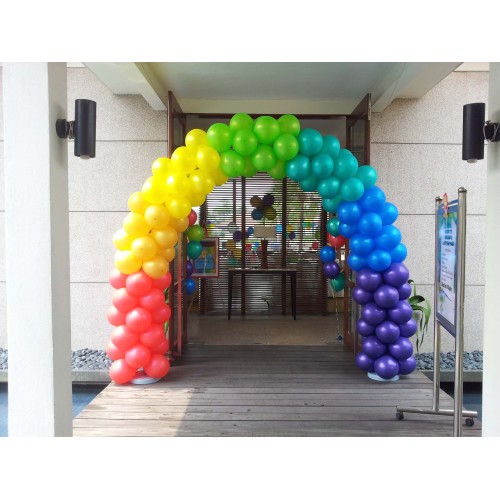 Rainbow color balloon arch | Balloon Arch | Wedding Arch | Entrance ...